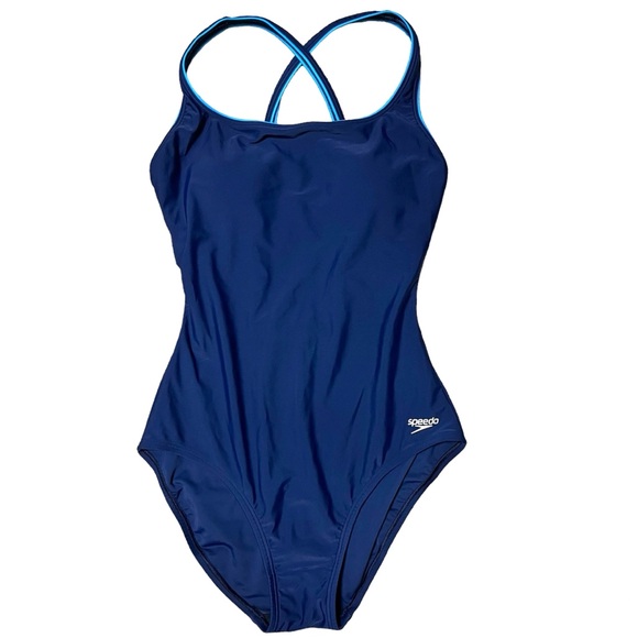 Speedo | Swim | Speedo Womens Plus Sz Navy Blue One Piece Swimsuit ...